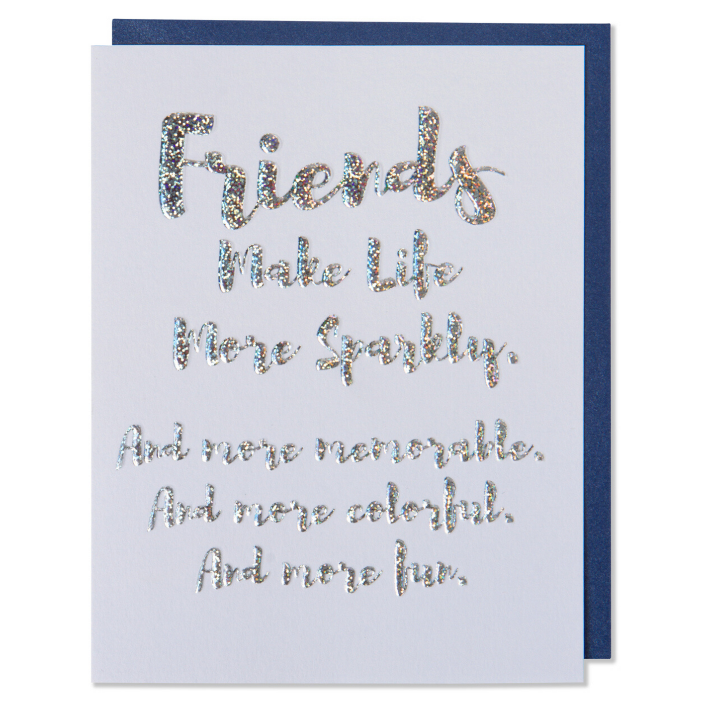 Friendship Card, Friends Make Life More Sparkly Friend Card - WowWordZ