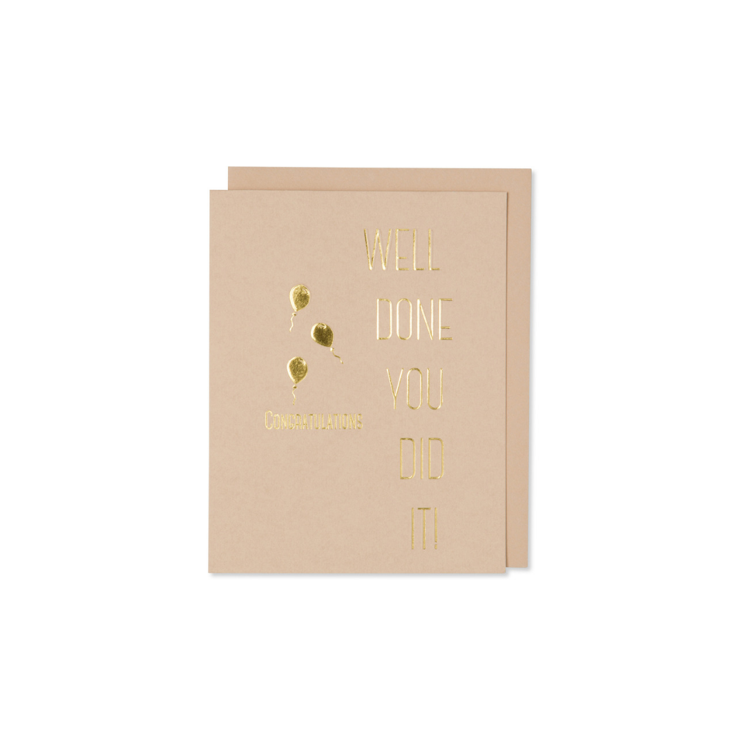 Congratulations Card, Well Done You Did It! Congratulations - WowWordZ